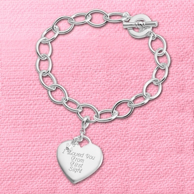 Personalized Heart Charm Bracelet By Things Remembered | Topicfeed