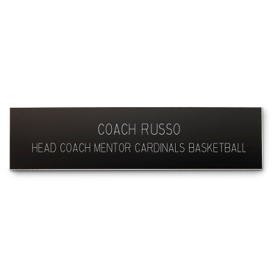Personalized 2 X 8 Black Plastic Name Bar By Things Remembered | Plando