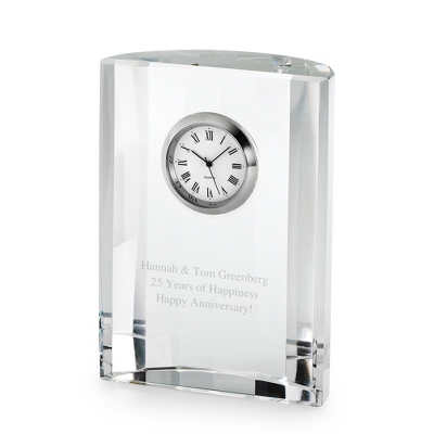 Personalized Crystal Semi-circle Clock By Things Remembered | Imia