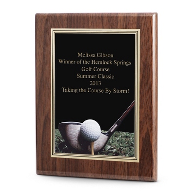 Personalized Golf Achievement Plaque With Walnut Base By Things ...
