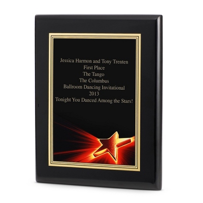 Personalized Star Achievement Plaque With Black Base By Things ...