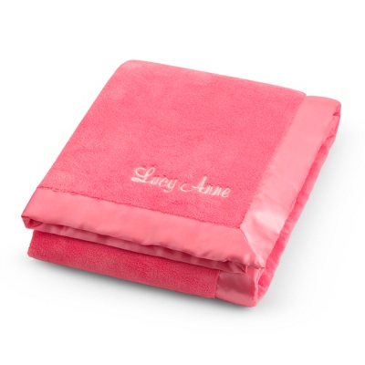 Personalized Raspberry Fleece Baby Blanket By Things Remembered | Blueworks