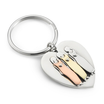 Personalized Three Bonded Hearts Key Chain By Things Remembered | Zambee