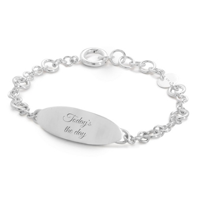 Personalized Engraved Sterling Silver Roped Id Bracelet With ...