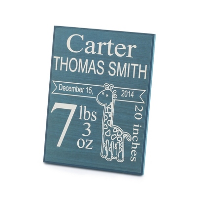 Personalized Blue Baby Plaque Wall Art By Things Remembered | Zambee