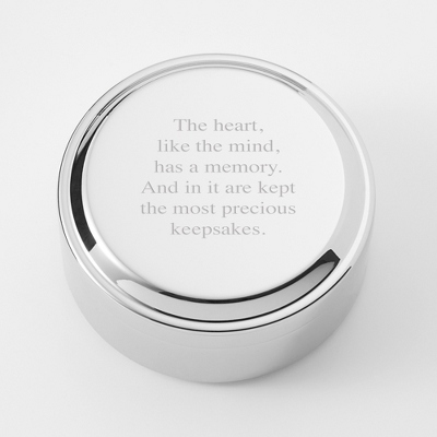 Personalized Classic Beveled Edge Round Keepsake Box By Things ...