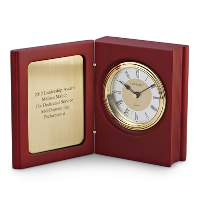 Personalized Mahogany Book Clock By Things Remembered | Innosphere