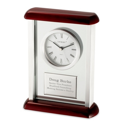 Personalized Mahogany Silver Dial Clock By Things Remembered | Myzzy