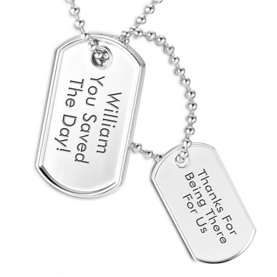 Personalized 2gb Usb Dog Tag With Complimentary Weave Texture Valet Box ...