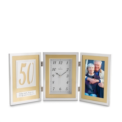 Personalized Bulova 50th Anniversary Book Clock By Things Remembered ...