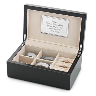 Personalized Men’s Black Jewelry Box By Things Remembered | Triloo