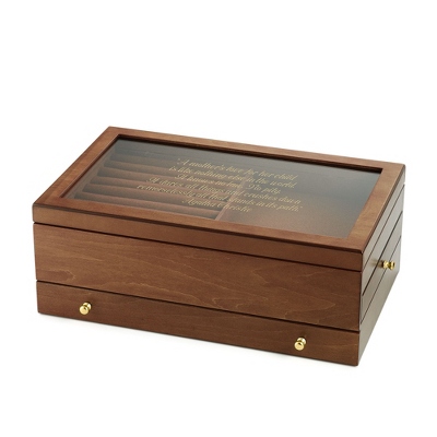 Personalized Large Glass Top Jewelry Box By Things Remembered | Shuffleset