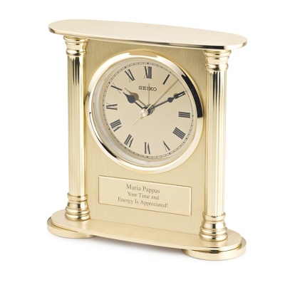 Personalized Seiko Brass Desk Clock By Things Remembered | Shuffleset