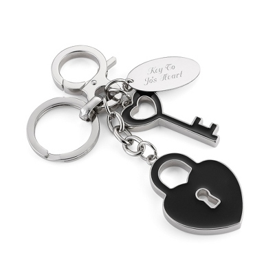 Personalized Heart Padlock & Key Key Chain By Things Remembered | Jumpchat