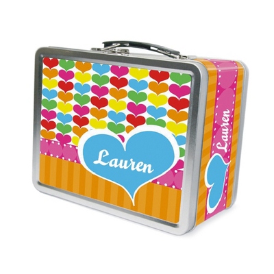 Personalized Rainbow Hearts Lunch Box By Things Remembered | Realzone