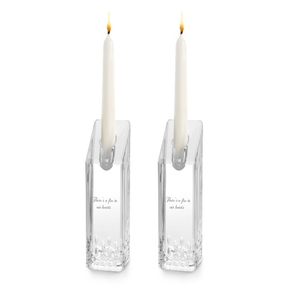 Personalized Waterford Lismore Essence 8″ Candlestick Pair By Things ...