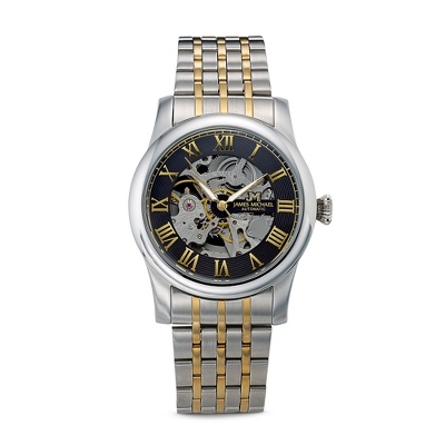 Personalized Men’s Two Tone Skeleton Watch By Things Remembered | Triloo