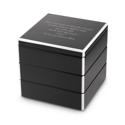 Personalized Black Lacquer Stacking Jewelry Box By Things Remembered ...