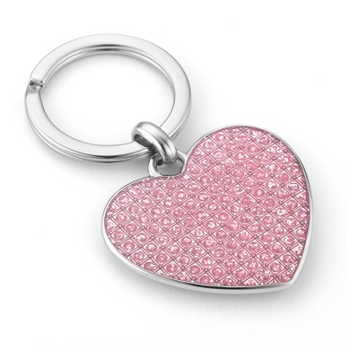 Personalized Pink Sparkle Heart Key Chain By Things Remembered | Browsebird